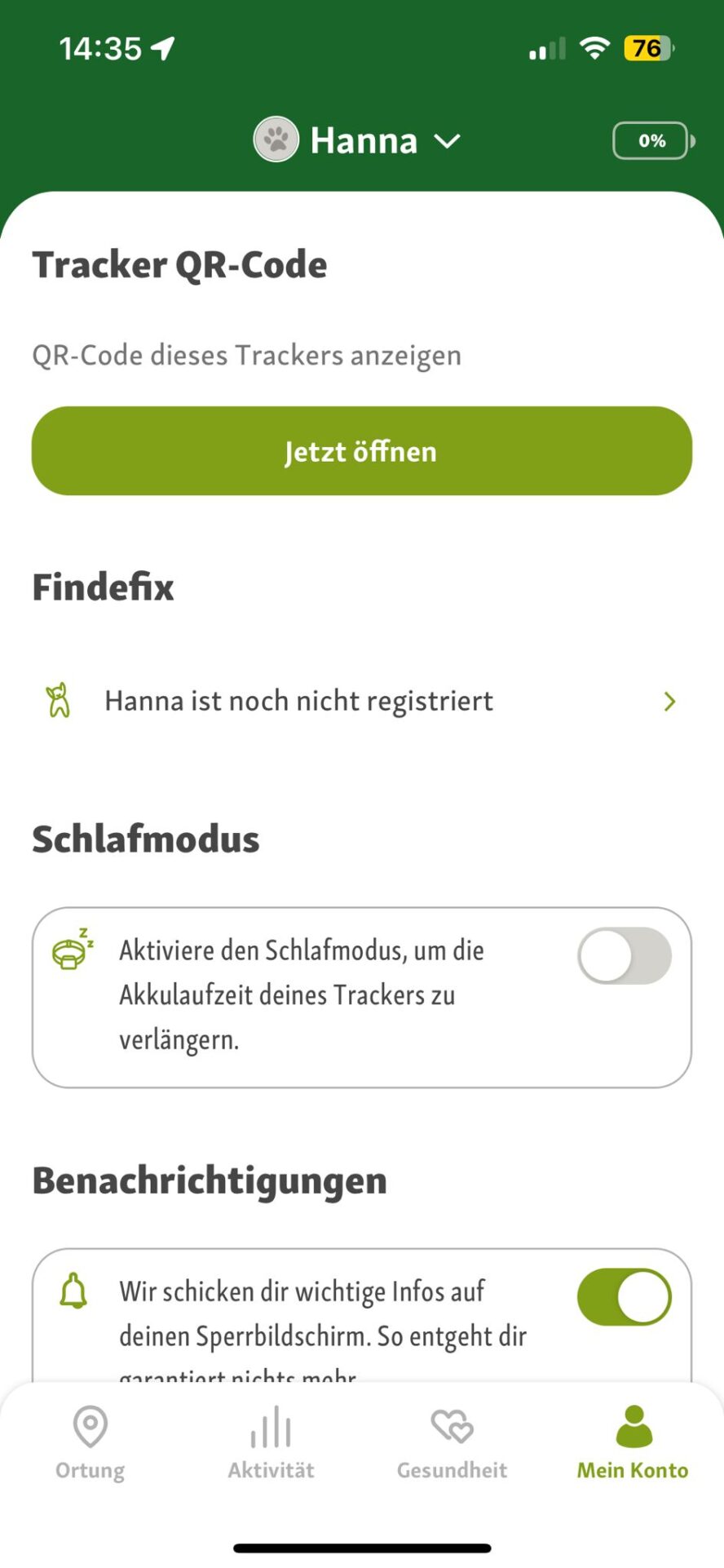 QR-Code nicht nutzbar | Fressnapf Tracker